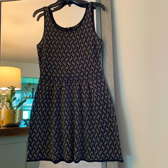 Jessica Simpson | Dresses | Jessica Simpson M Fit Flare Mini Dress Gold ...